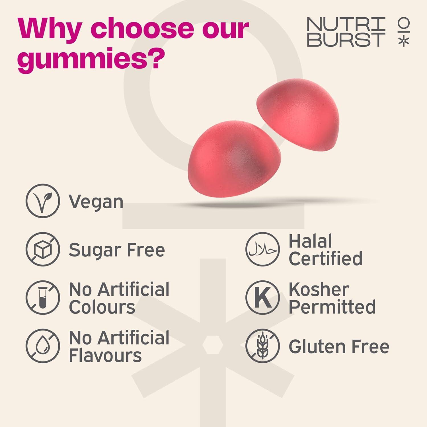 Nutriburst - Vegan Collagen Revive Gummies - Biotin (100 g) Hyaluronic ...