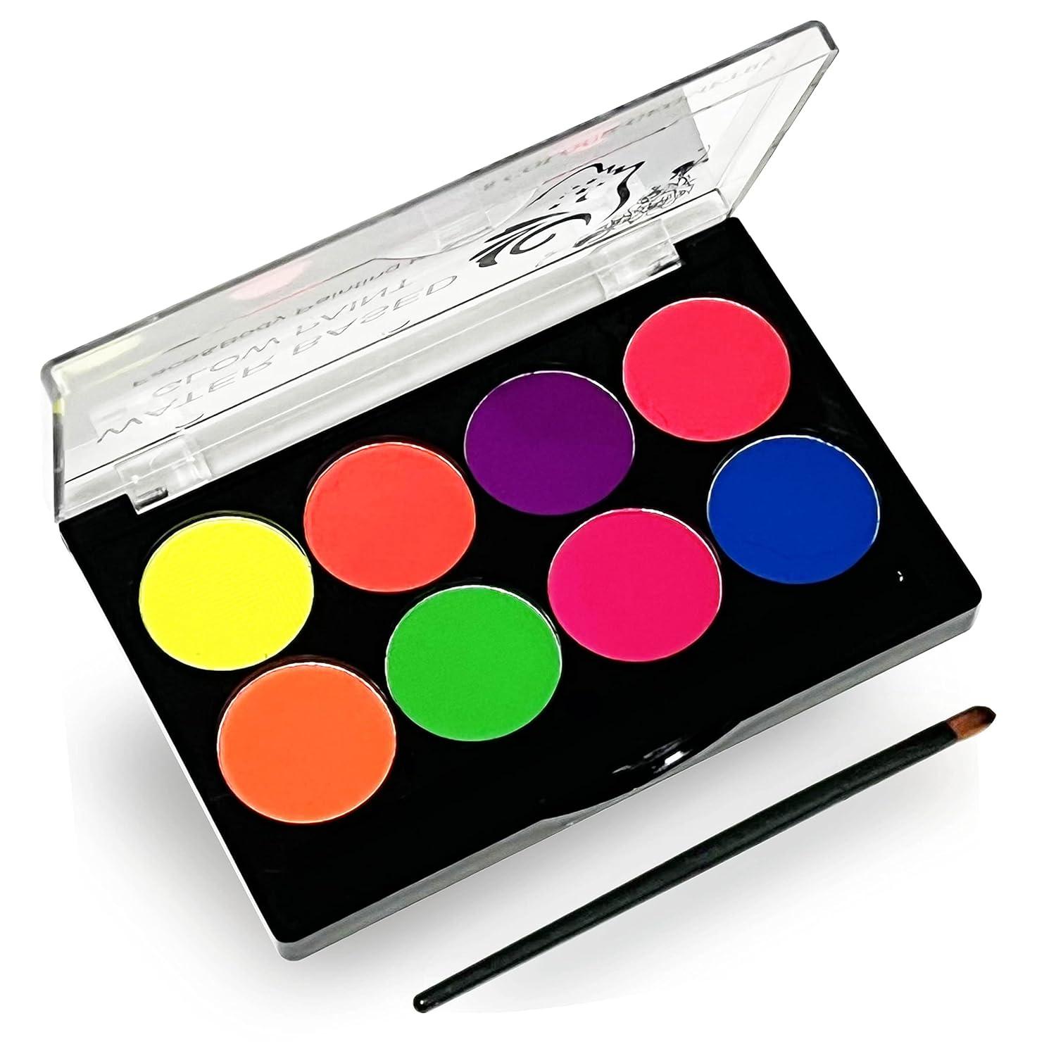 UV Black Light Reactive Face & Body Paint - Neon Fluorescent 8-Color ...