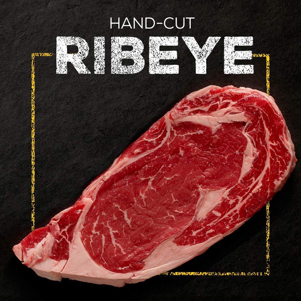 6 (12 oz.) Ribeye Steaks + Seasoning from the Texas Roadhouse Butcher Shop 12 Ounce (Pack of 1 ...