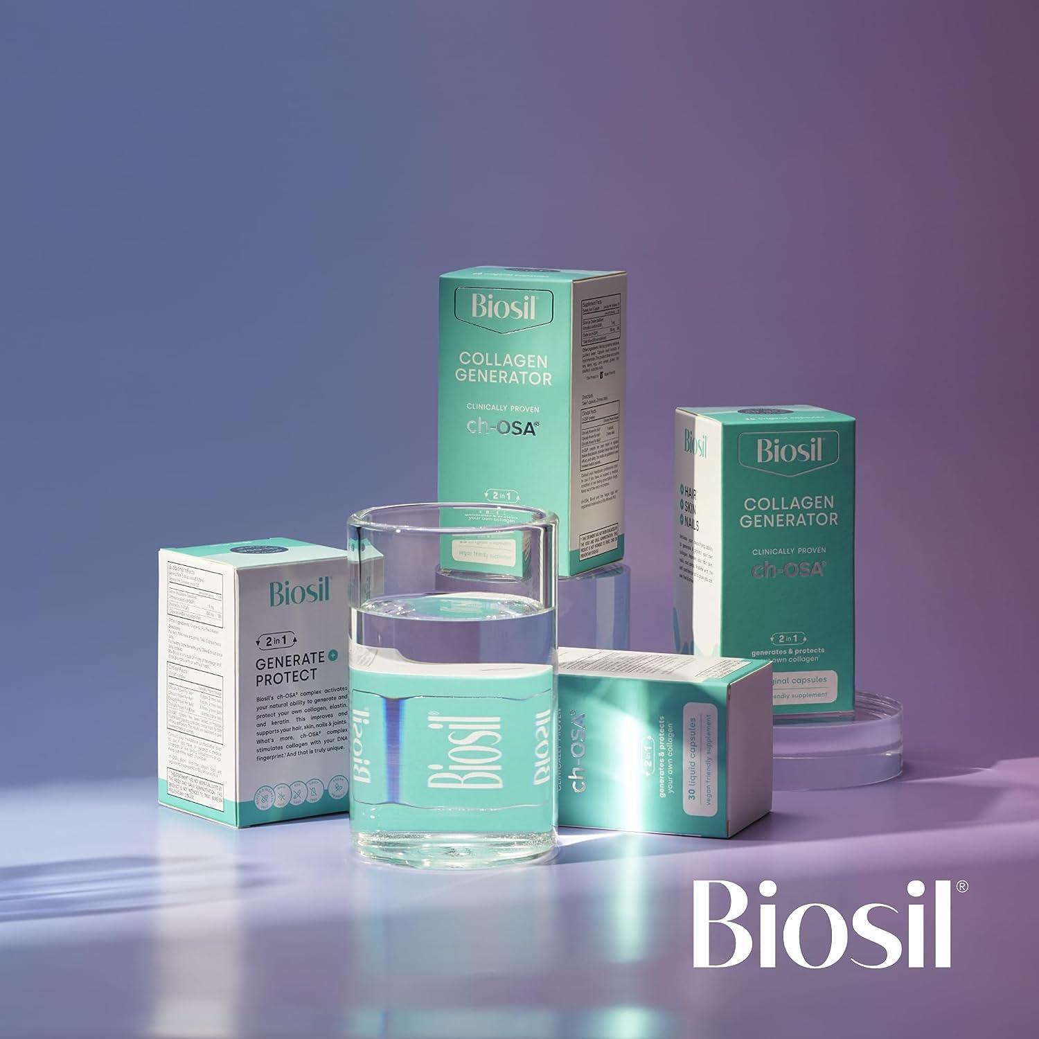 Biosil Collagen Generator - 120 Capsules with Patented ch-OSA Complex - GMO Free | Buy Now with ...