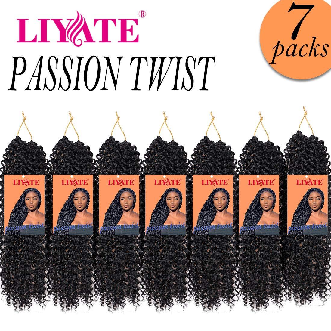 7 Pack 12 Inch Water Wave Passion Twist Crochet Braiding Hair ...