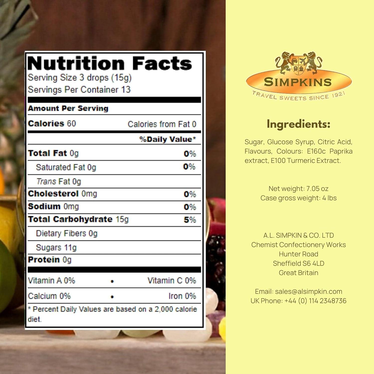 Simpkins Big Ben Citrus Fruit Candy Drops - All Natural & Old Fashioned ...