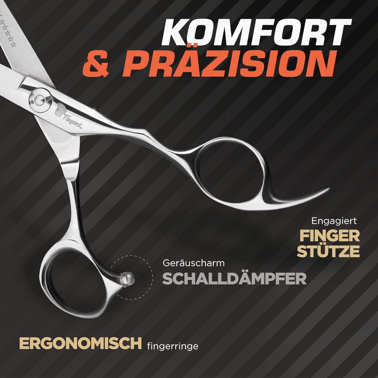 Fagaci 5-Inch Professional Hair Cutting Scissors - Sharp 440C Steel Hairdressing Shears for ...