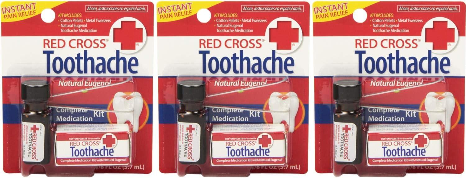 Red Cross Toothache Complete Medication Kit 0.12 oz - Pack of 3 - Fast ...