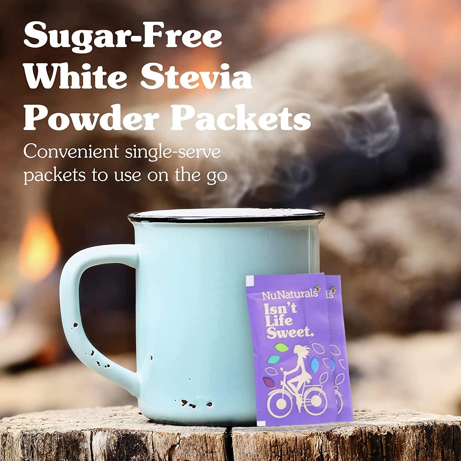 Nunaturals White Stevia Powder Packets - Single-Serve Zero Calorie ...