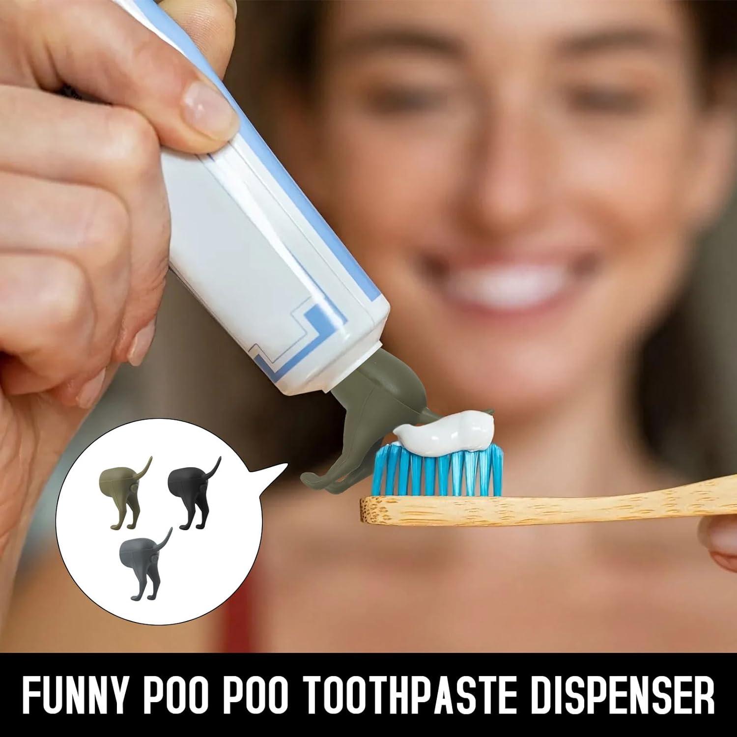 Pooping Dog Butt Toothpaste Topper 3 PCS Dog Poop Toothpaste Dispenser ...