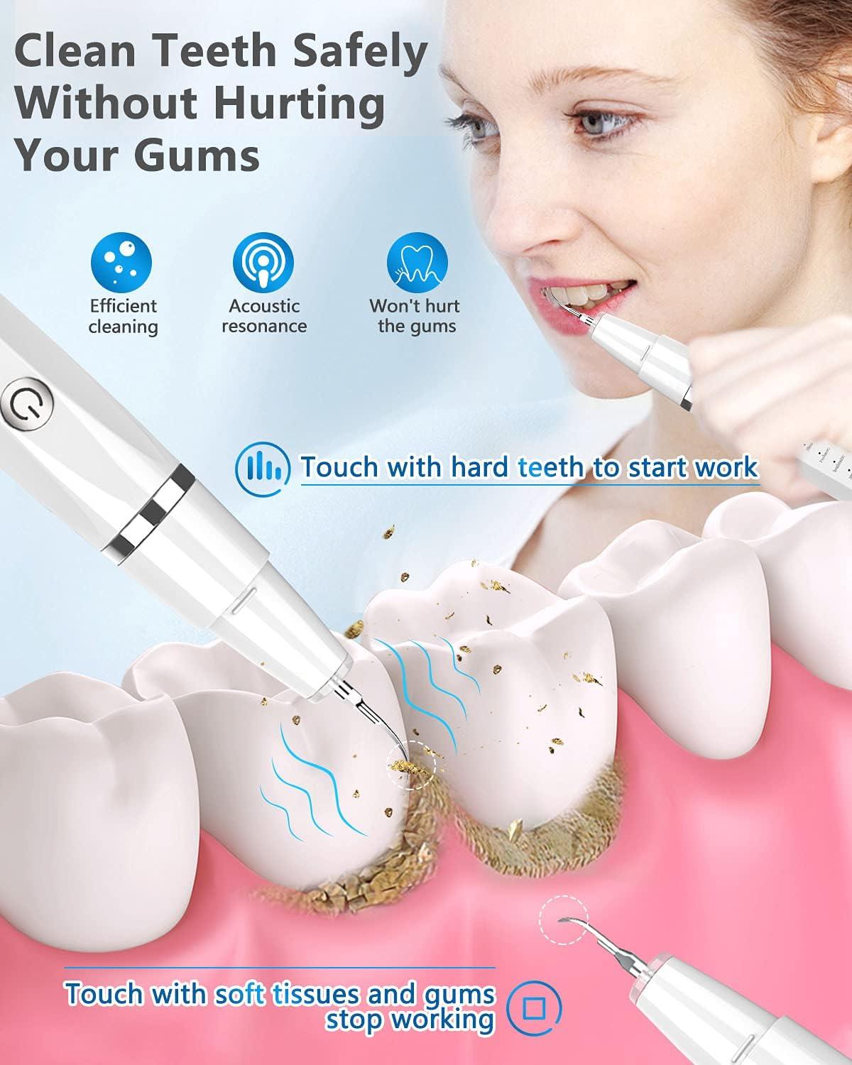 LYMI Plaque Remover for Teeth with Led and 5 Adjustable Modes - Safe ...