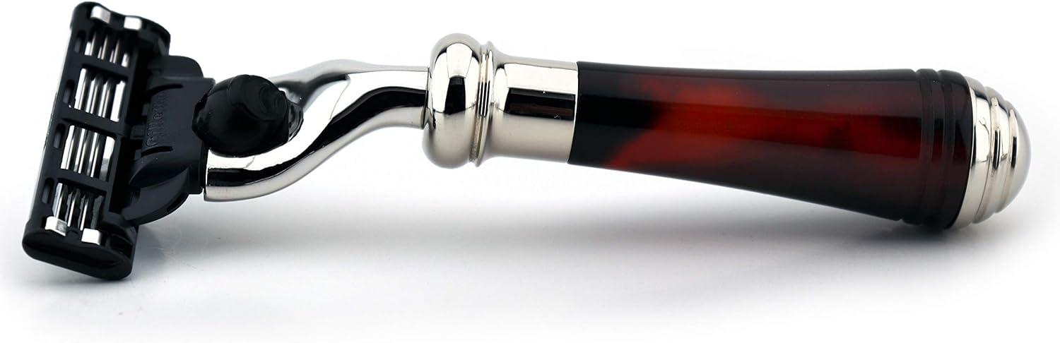 Triple Blade Turtle Effect Razor - Stainless Steel Interchangeable Mini ...