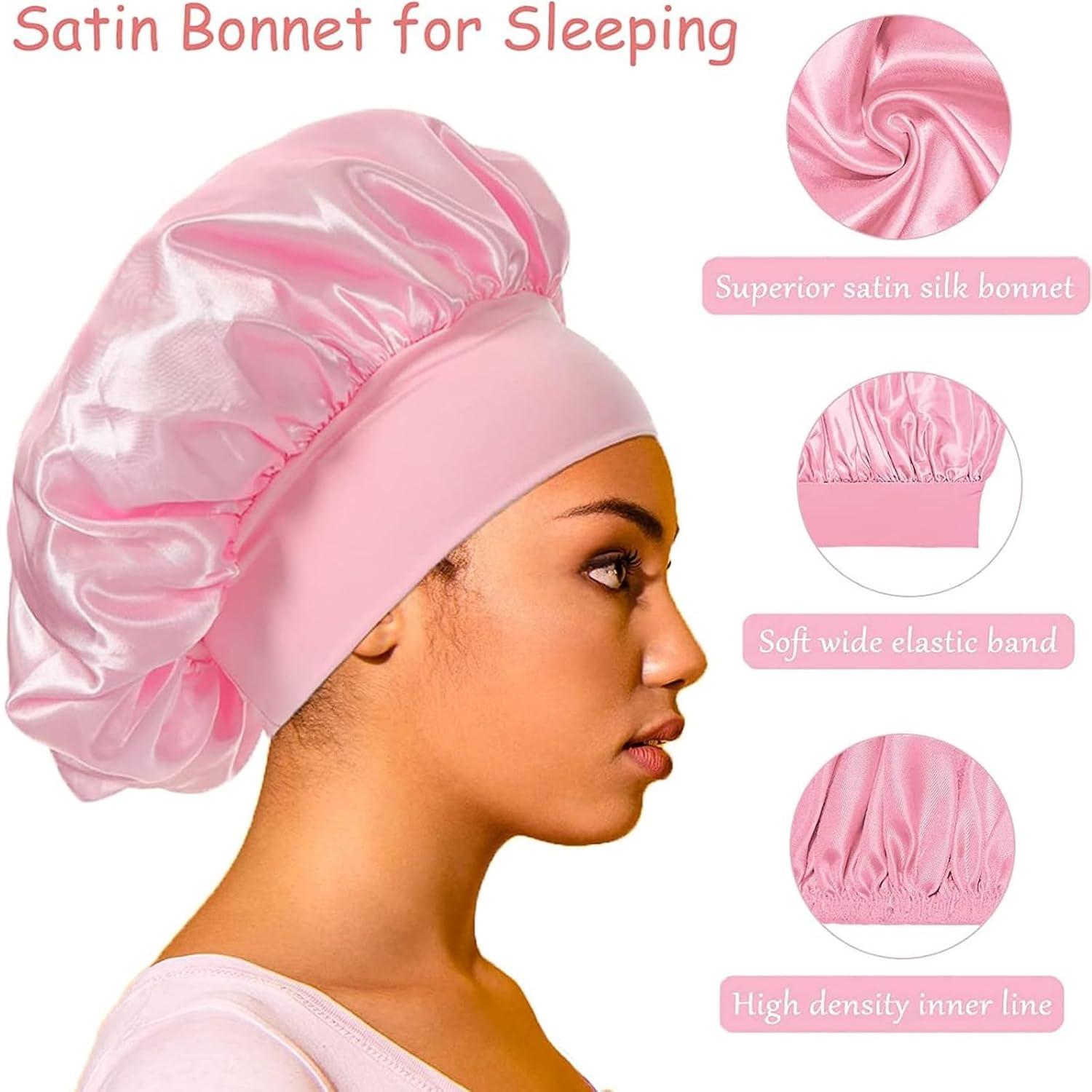 Luxurious Pink Silk Sleeping Hood & Bonnet | Protect Curly Hair ...