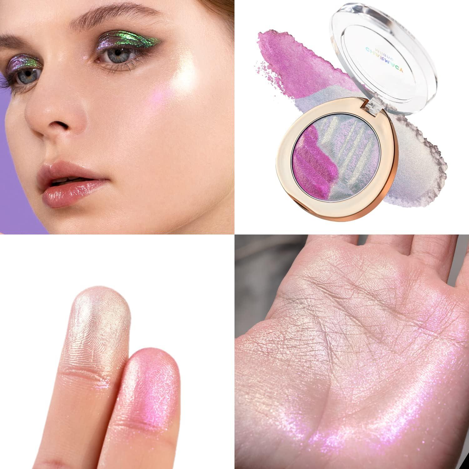 CHARMACY Multichrome Glitter Highlighter Palette 612 - Long-Lasting ...