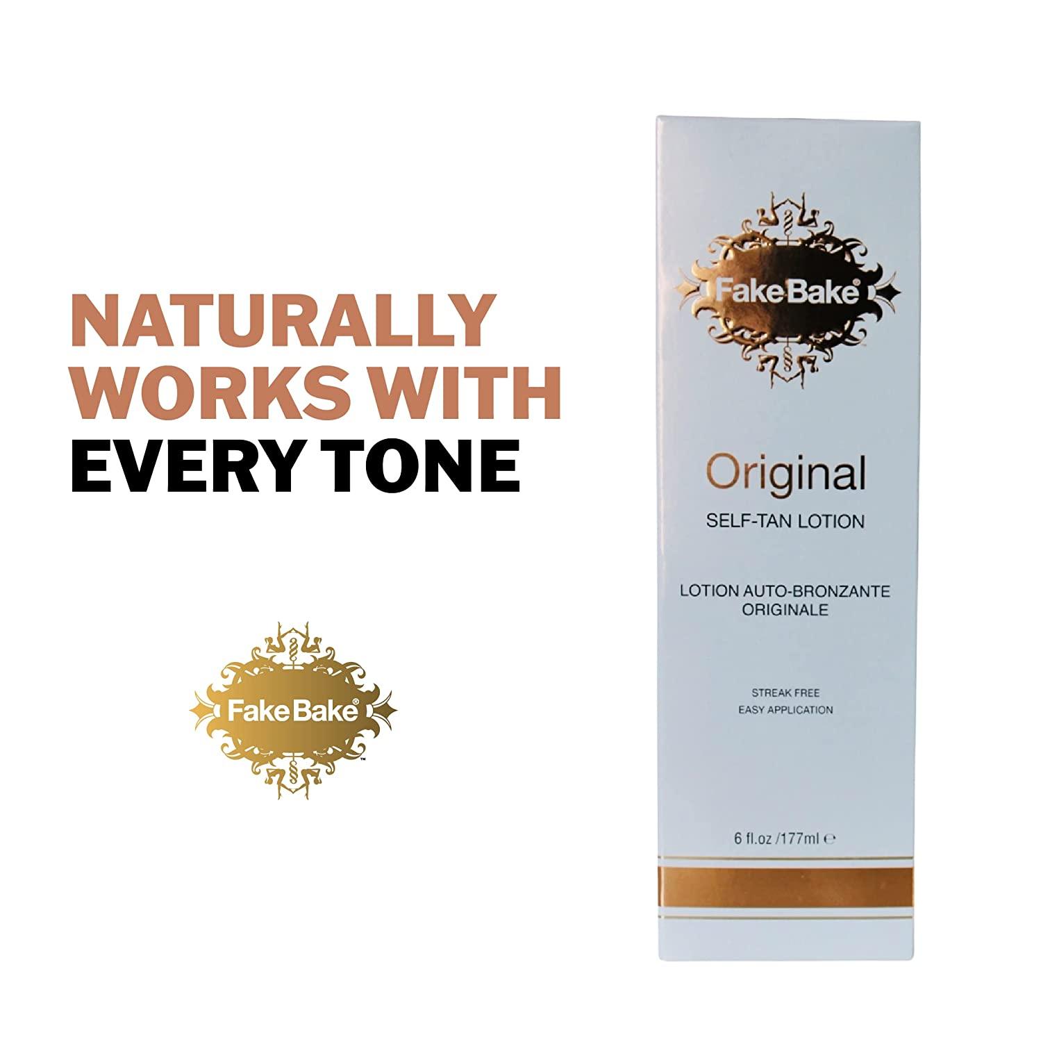 Fake Bake Original Self-Tanning Lotion - Natural Looking Sunless Tanner ...