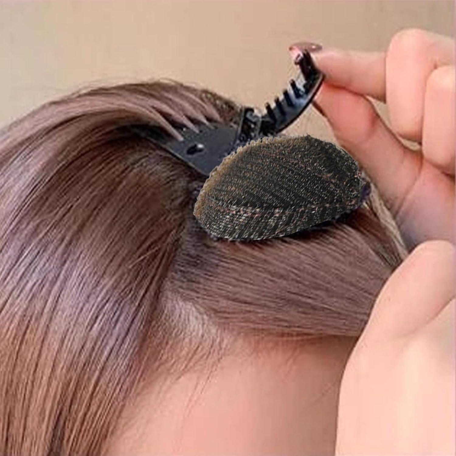 4 Pieces Puff Hair Head Cushion Invisible Hair Clip Hair Bun Bump Up ...