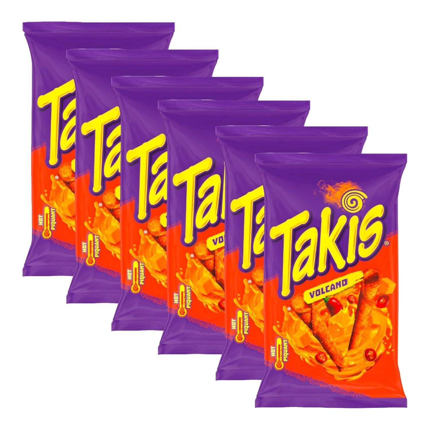 Buy Takis Volcano Hot Maischips 100g - Crispy Cheese & Chilli Snacks ...