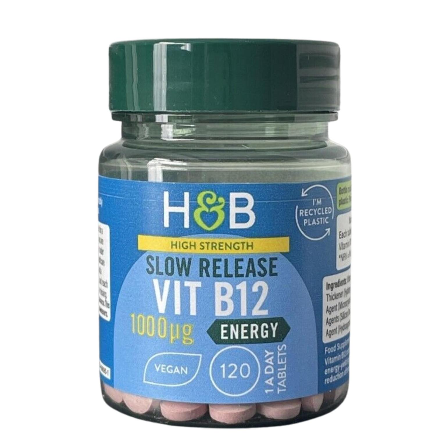 Holland & Barrett Timed Release Vitamin B12 100 Tablets 1000ug - Fast ...