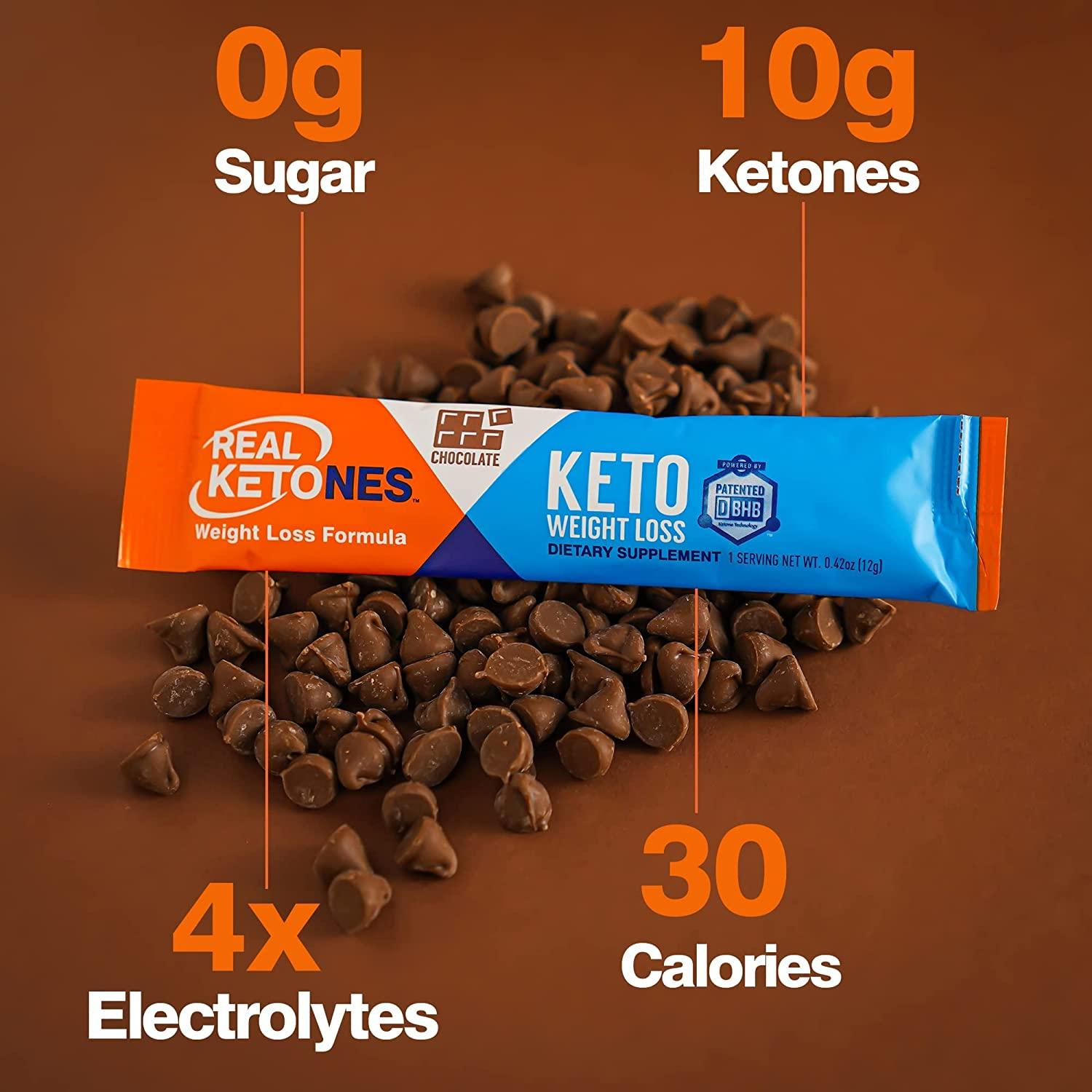 Real Ketones D BHB + Electrolytes Chocolate Drink Mix - 20 Packets ...
