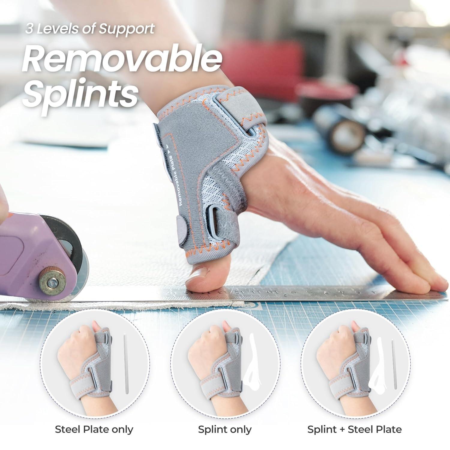 Curecare Thumb Bandage - Left & Right Removable Thumb Support for ...