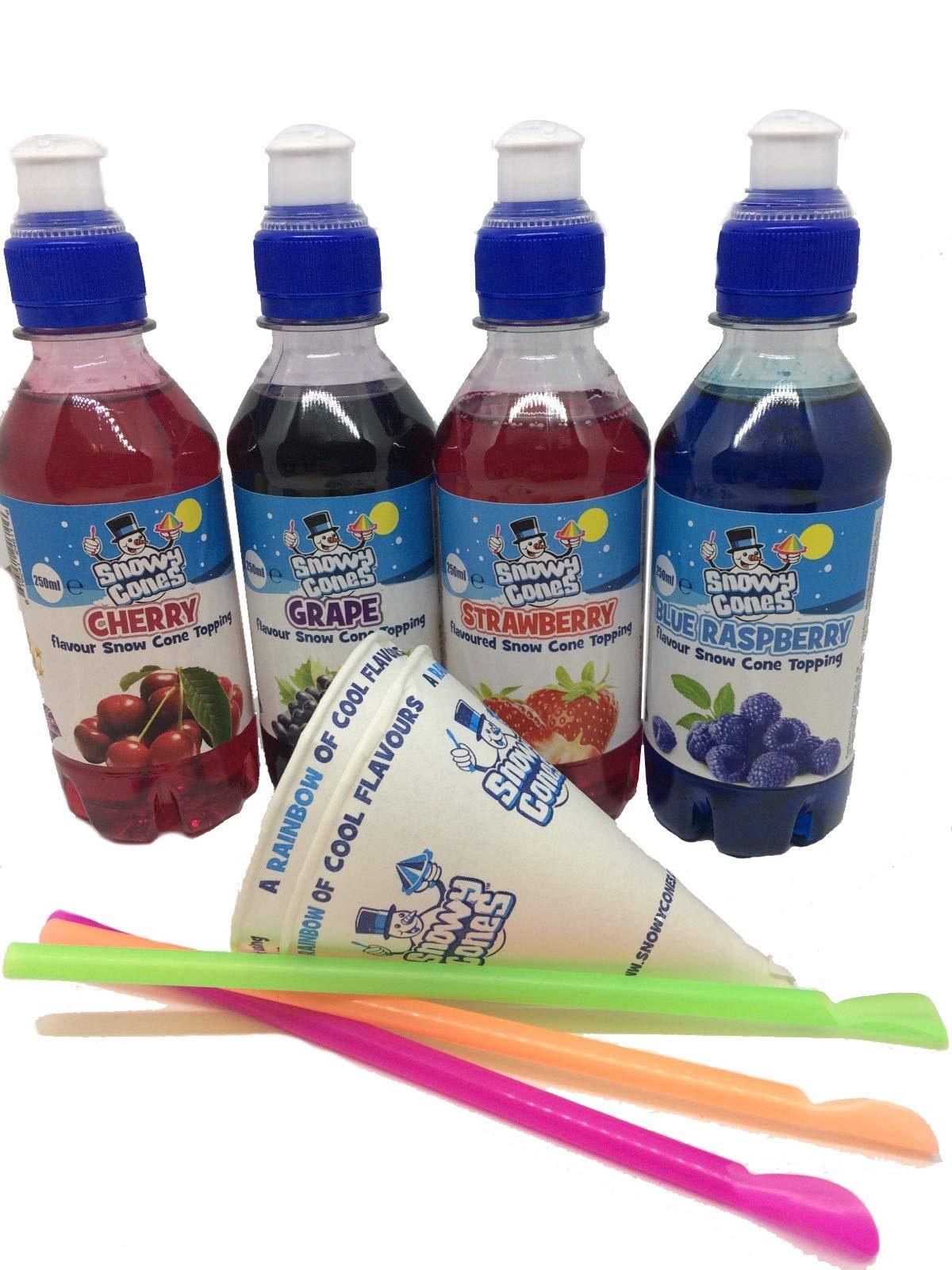 Snowycones | Syrup for Snow Cones and Shaved Ice | Not Slush | 250 ml 4 ...