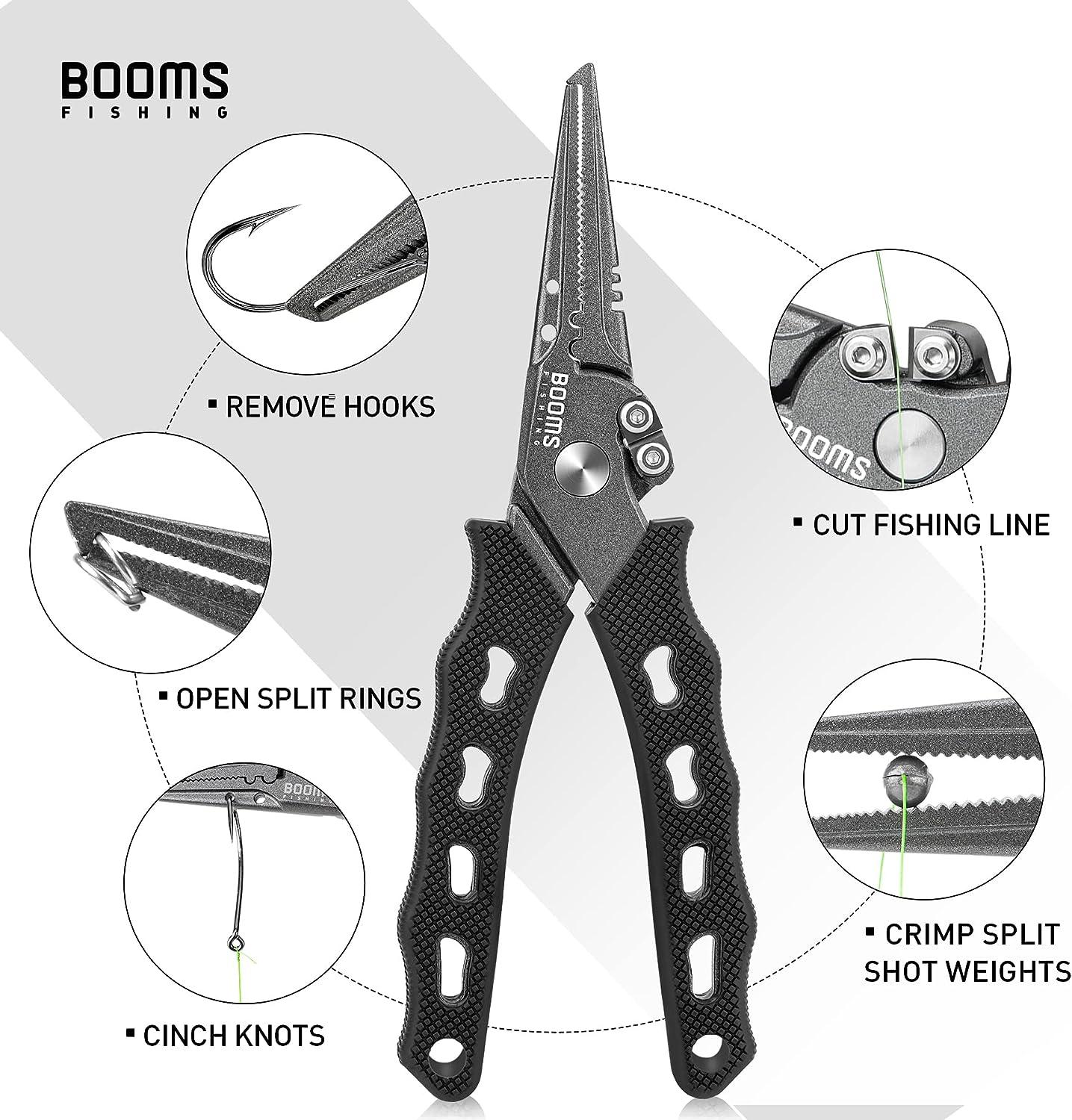 Booms Fishing F07 Pliers and Fish Gripper Combo with Lanyard and Sheath ...
