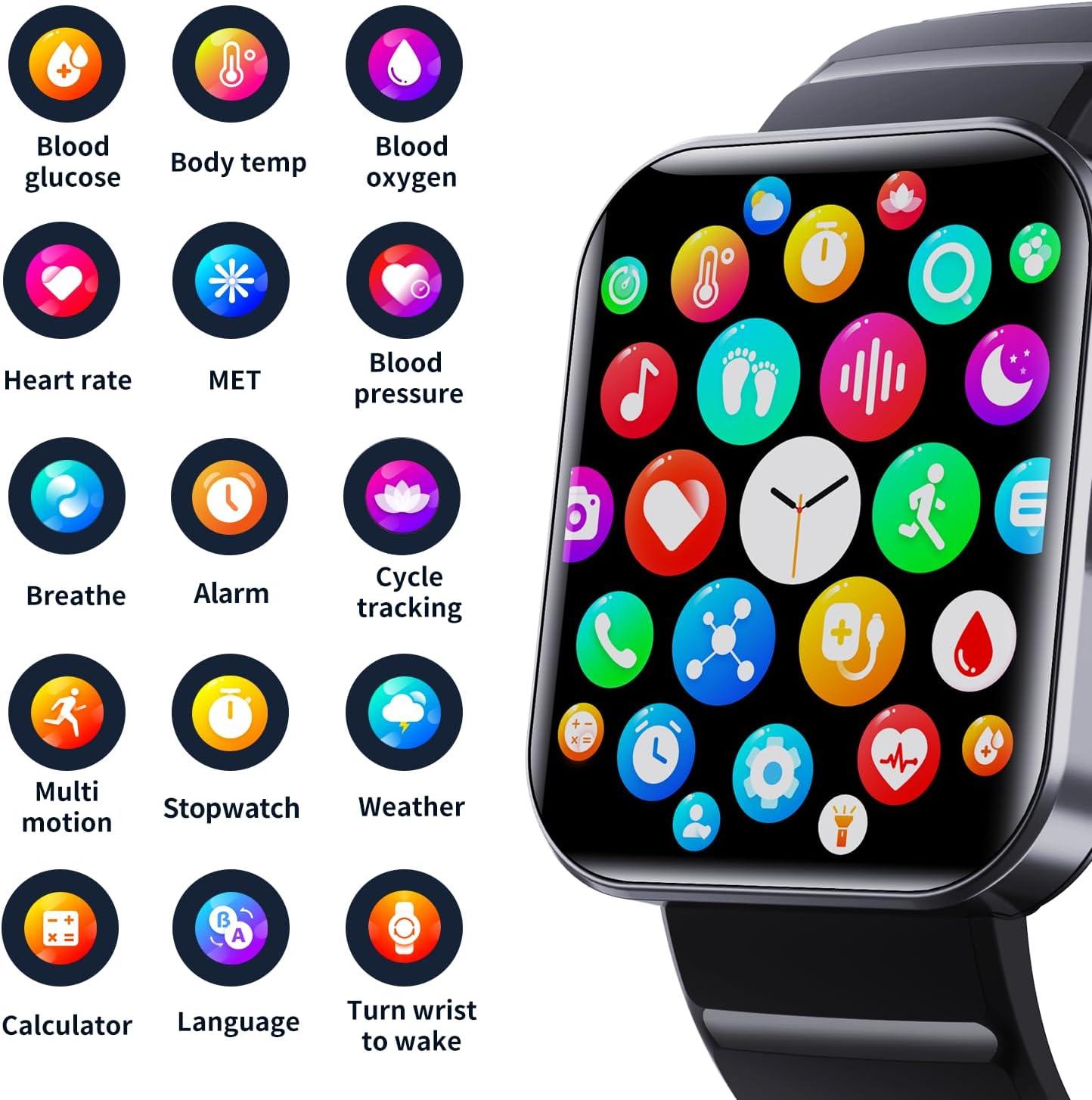 F21 Pro Blood Sugar Monitor Watch - Bluetooth Fashion Smartwatch for ...