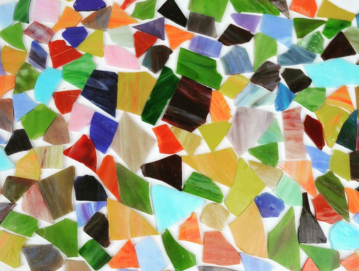 Lanyani Glass Mosaics Pieces - Assorted Colors & Shapes - 1kg/35oz ...