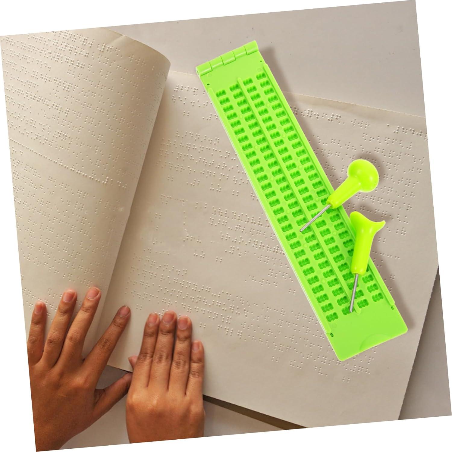 Solustrie Braille Tablet Set - Braille Blanket & Writer Learning Tool ...