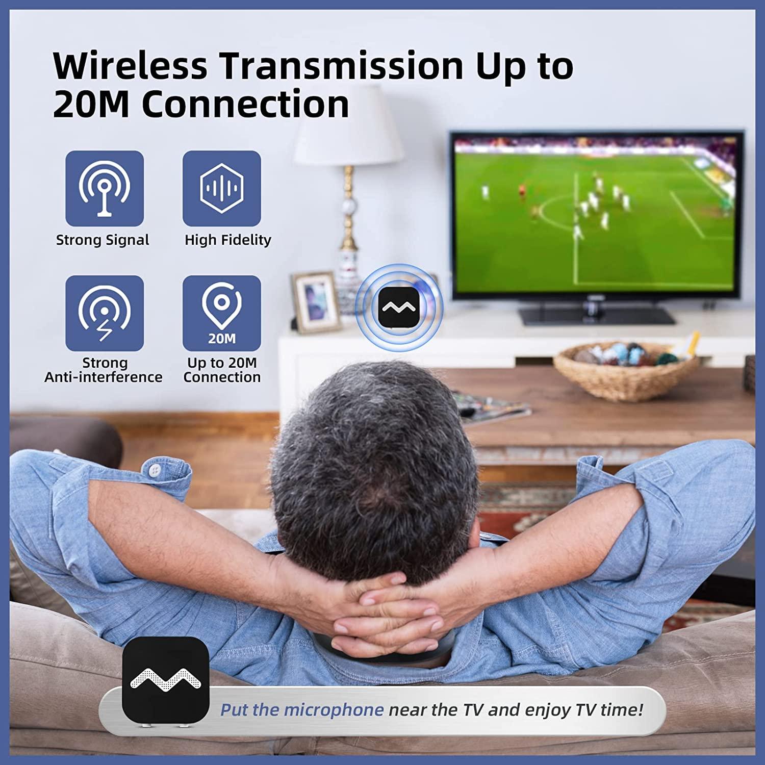 2022 Upgraded Rechargeable Wireless Neckband Hearing Amplifier for ...