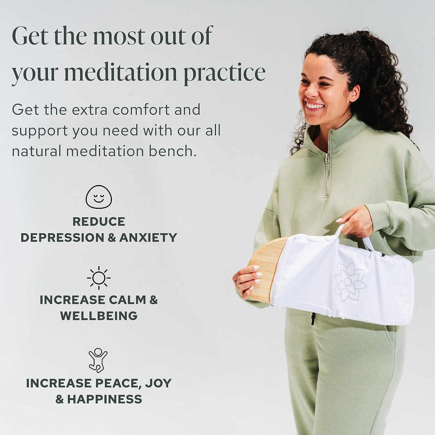 Mindful & Modern Folding Meditation Bench - Portable Kneeling Stool for ...