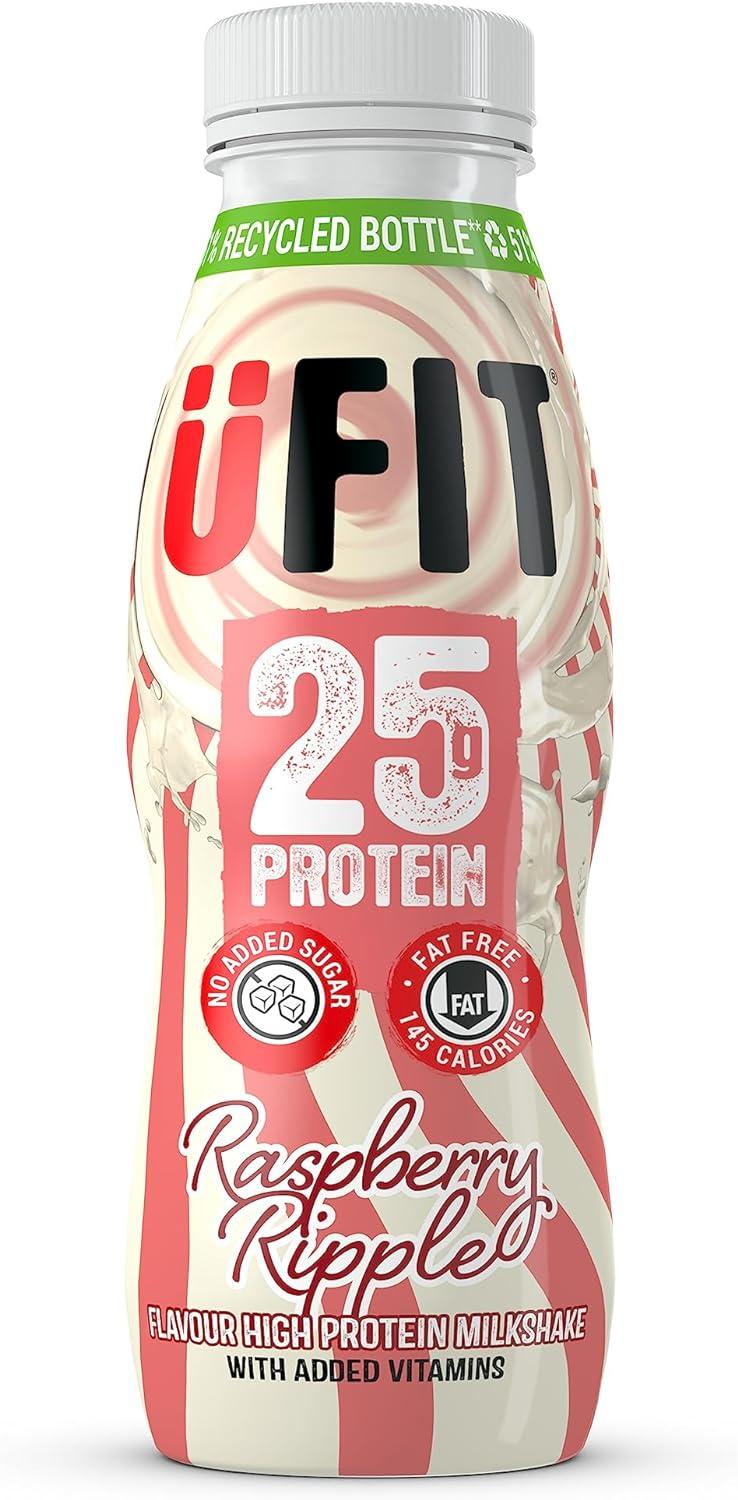 UFIT High Protein Milkshake Raspberry Ripple 10x330ml | Buy Now with Express International ...