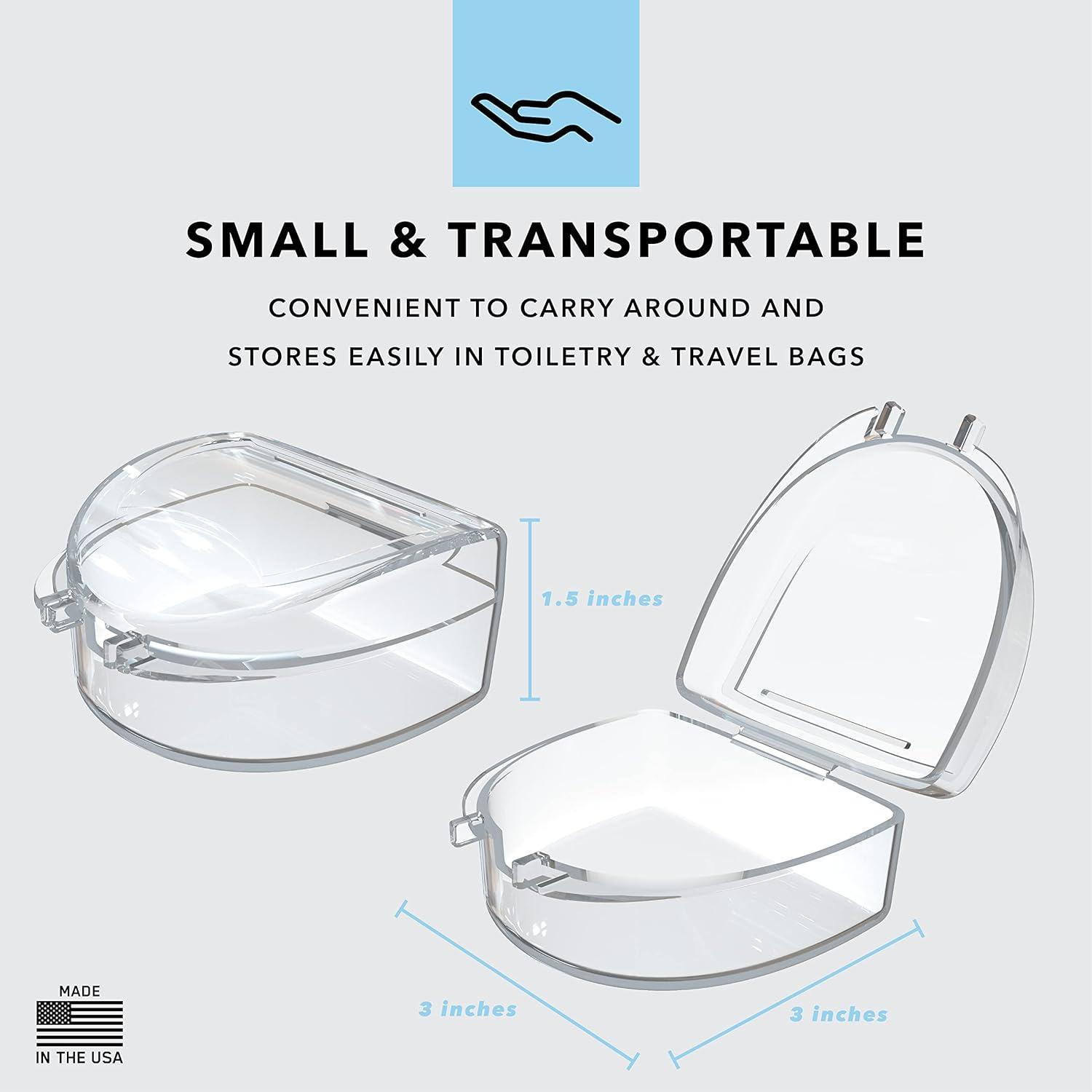 Ventilated Orthodontic Retainer (2-Pack) and Mouth Guard Case - Durable ...