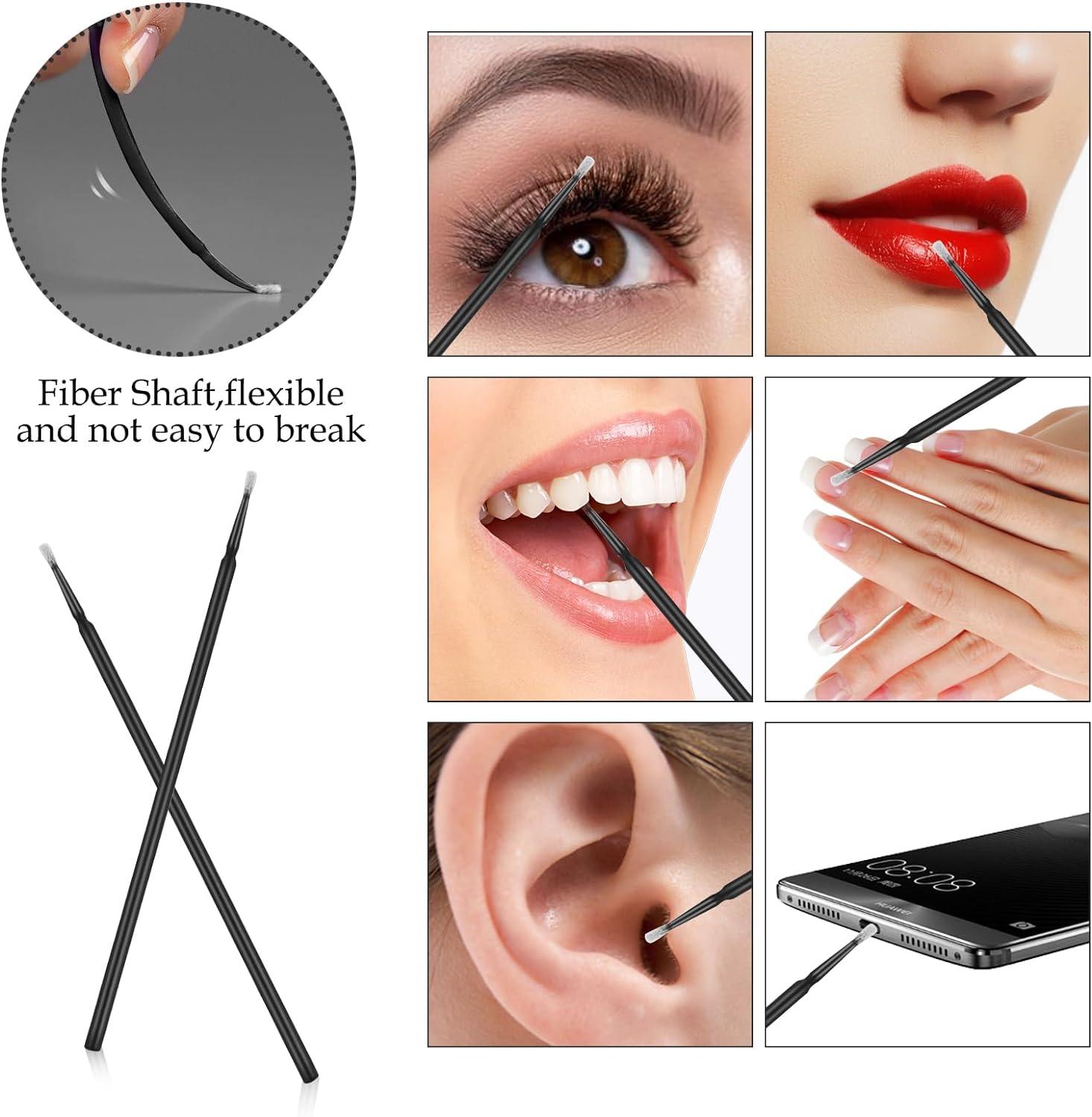 200 Pcs Disposable Mascara & Lip Wands Set with Organizer Box - Black ...