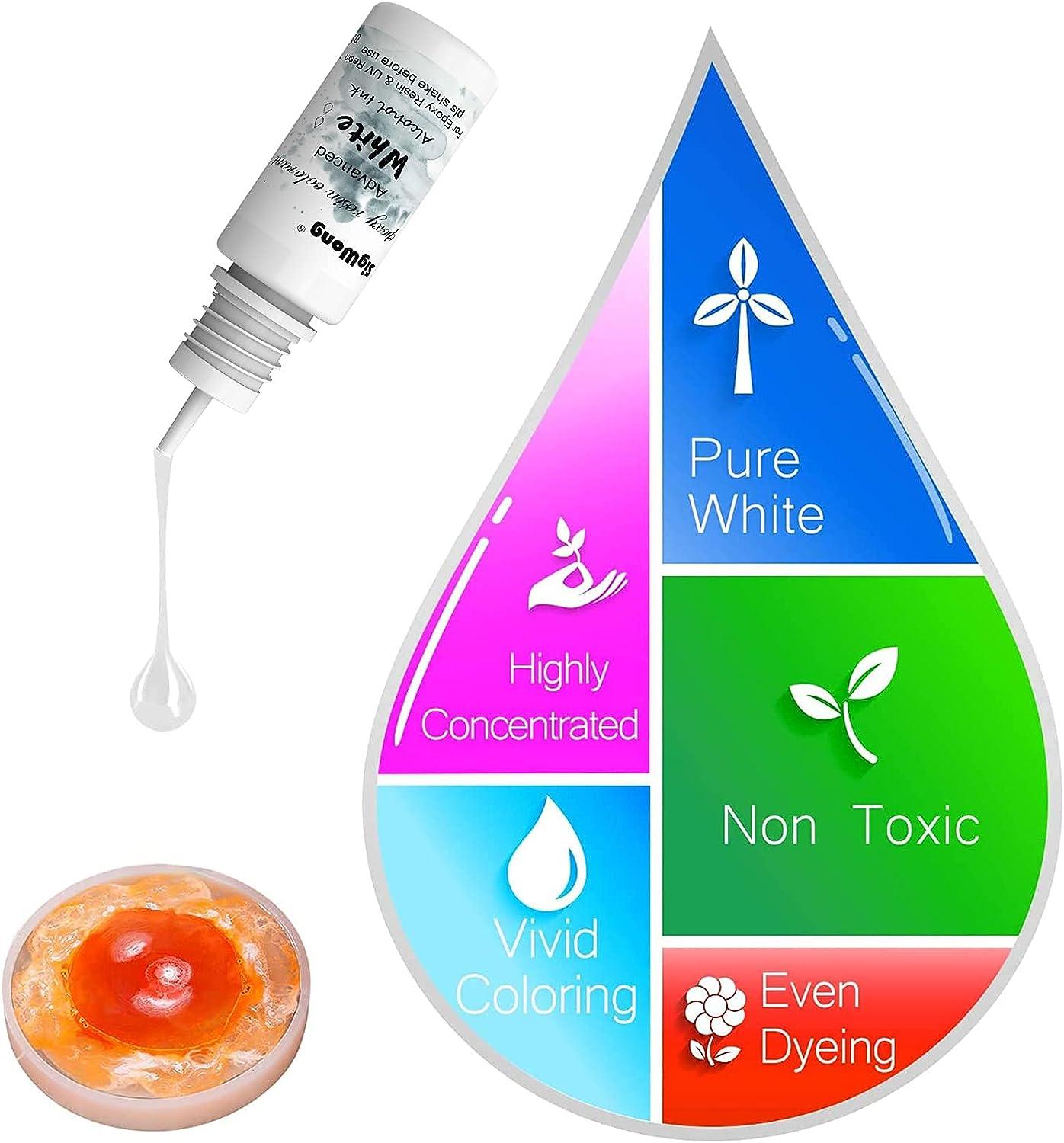 White Alcohol Ink Set - 12 Bottles Alcohol-Based Paint for Resin Art ...