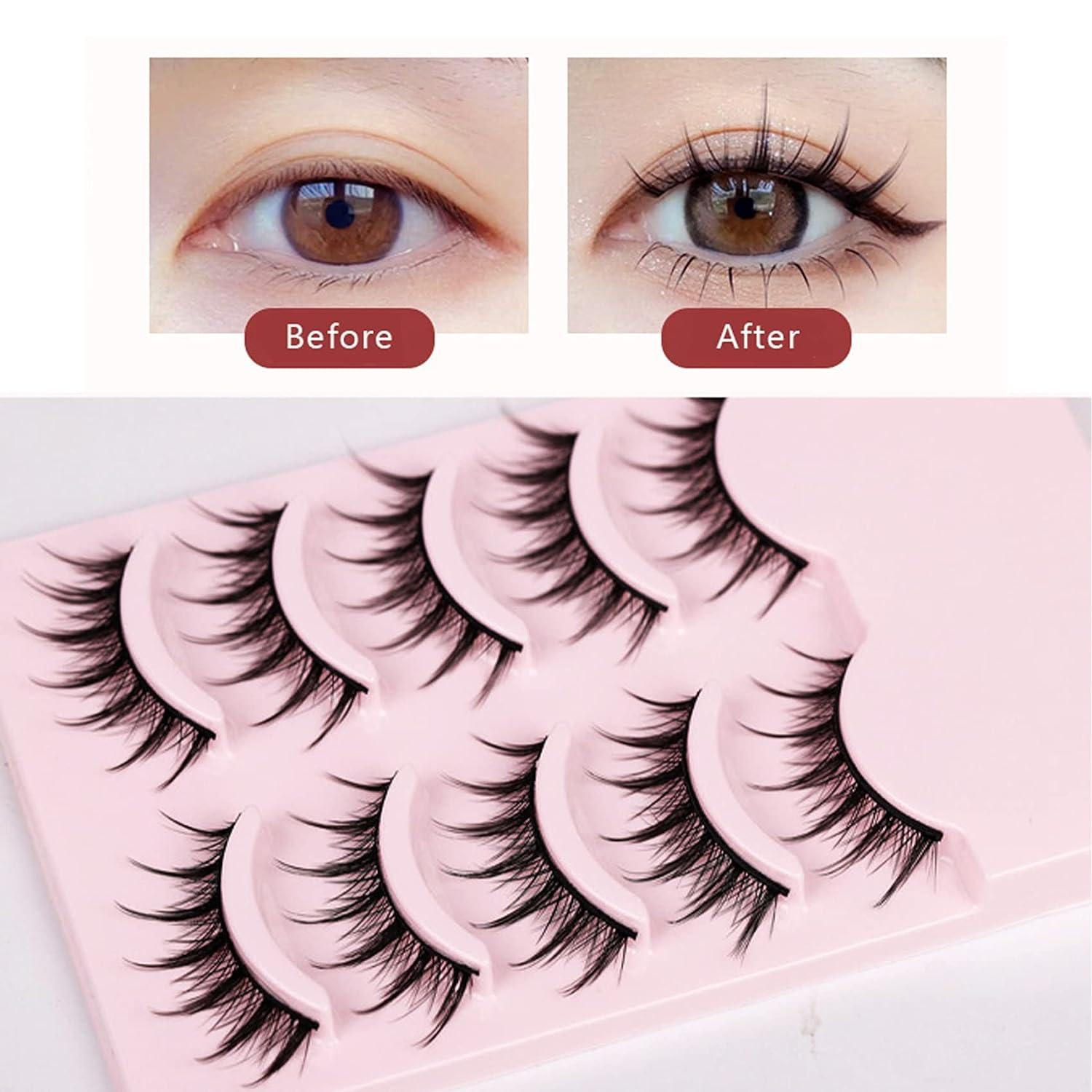 Anime Cosplay Manga 15mm 3D Wispy Spiky Lashes - 5 Pairs Reusable Fake ...