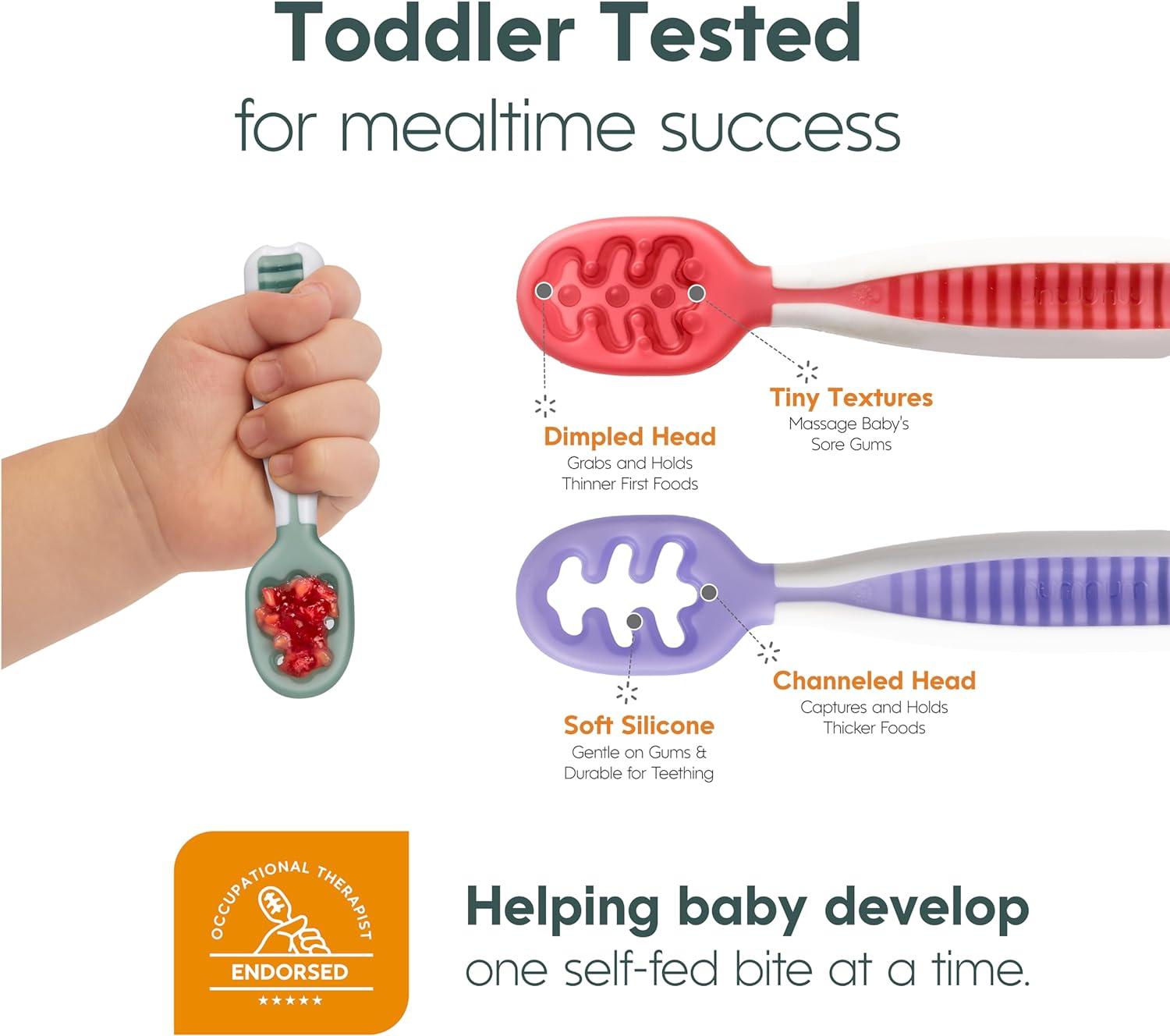 NumNum Baby Spoons Set - Pre-Spoon GOOtensils for Kids Aged 6+ Months ...