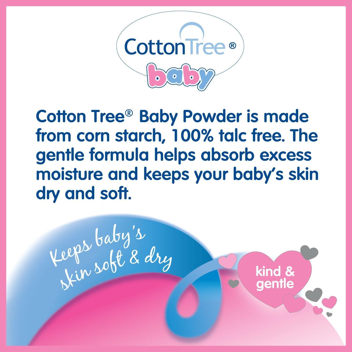 Cotton Tree Essential Baby Powder White 284g - Gentle and Soothing ...