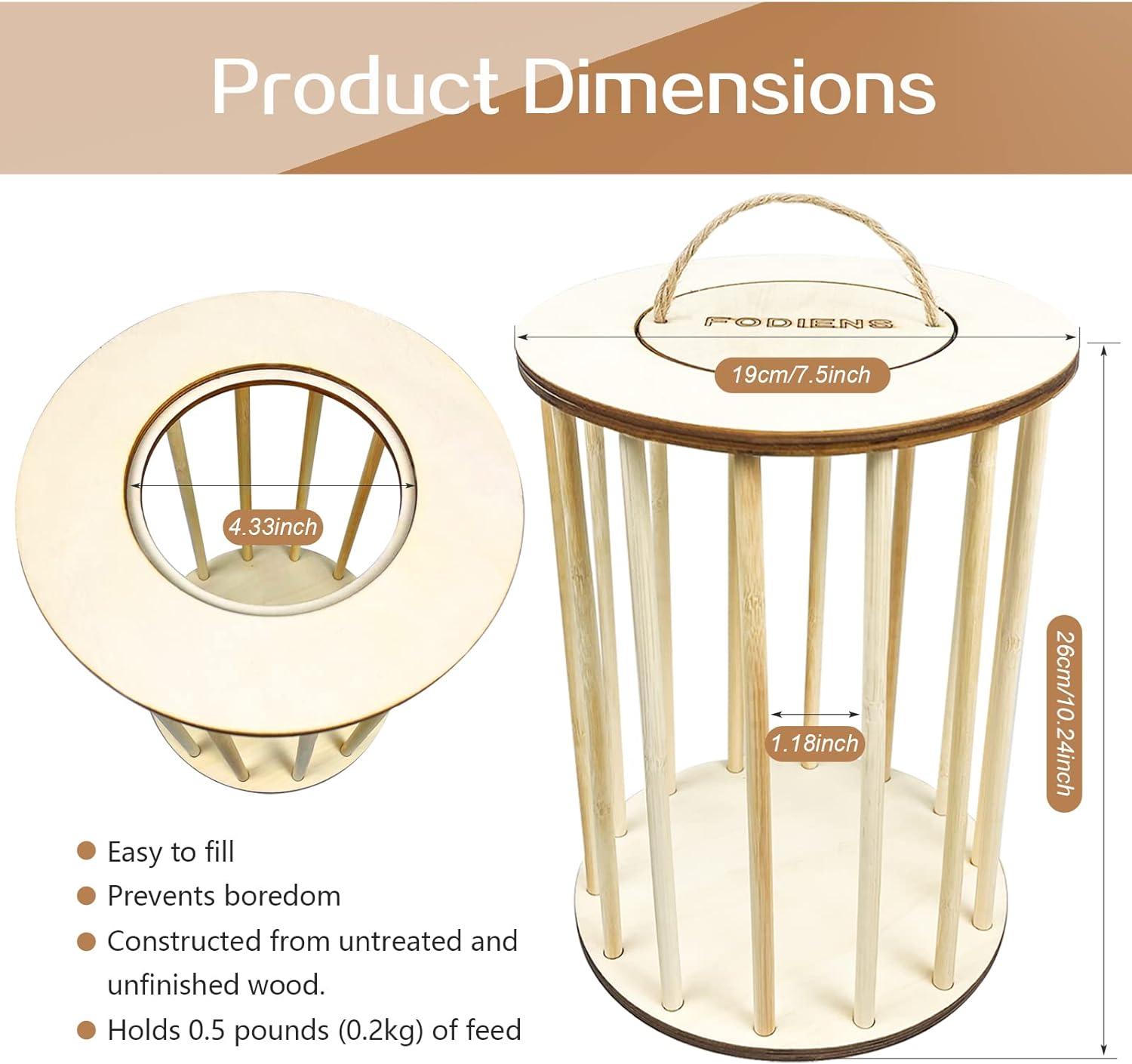 Upgraded Wooden Hay Feeder Rack for Rabbits ToyaJeco Less Wasted Small ...
