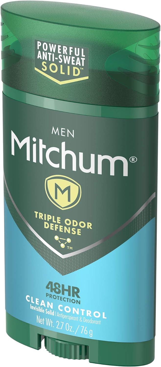 MITCHUM Advanced Control Invisible Solid for Men 2.7 Oz (Pack of 3 ...