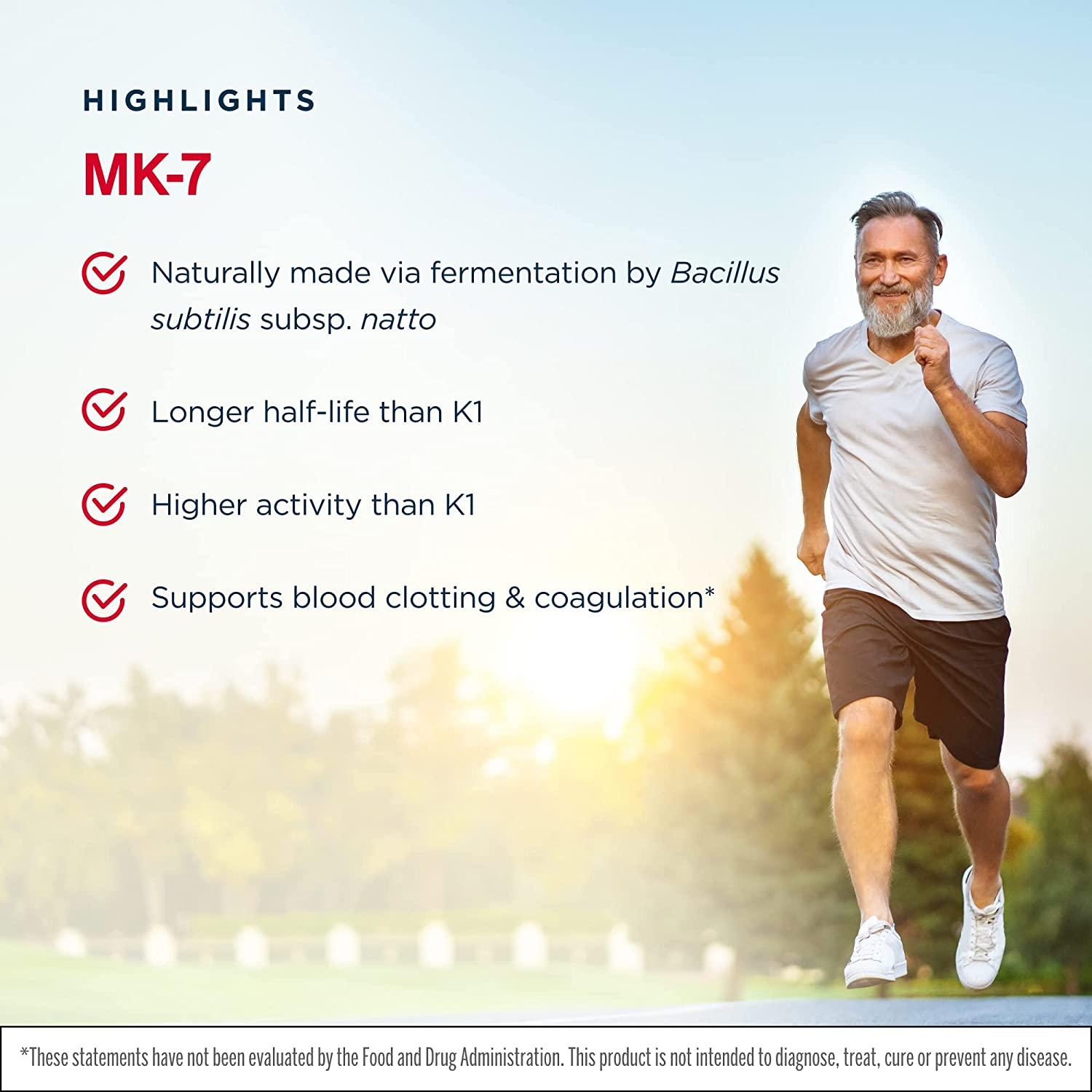 Jarrow Formulas MK-7 Most Active Form of Vitamin K2 180 mcg 30 Softgels