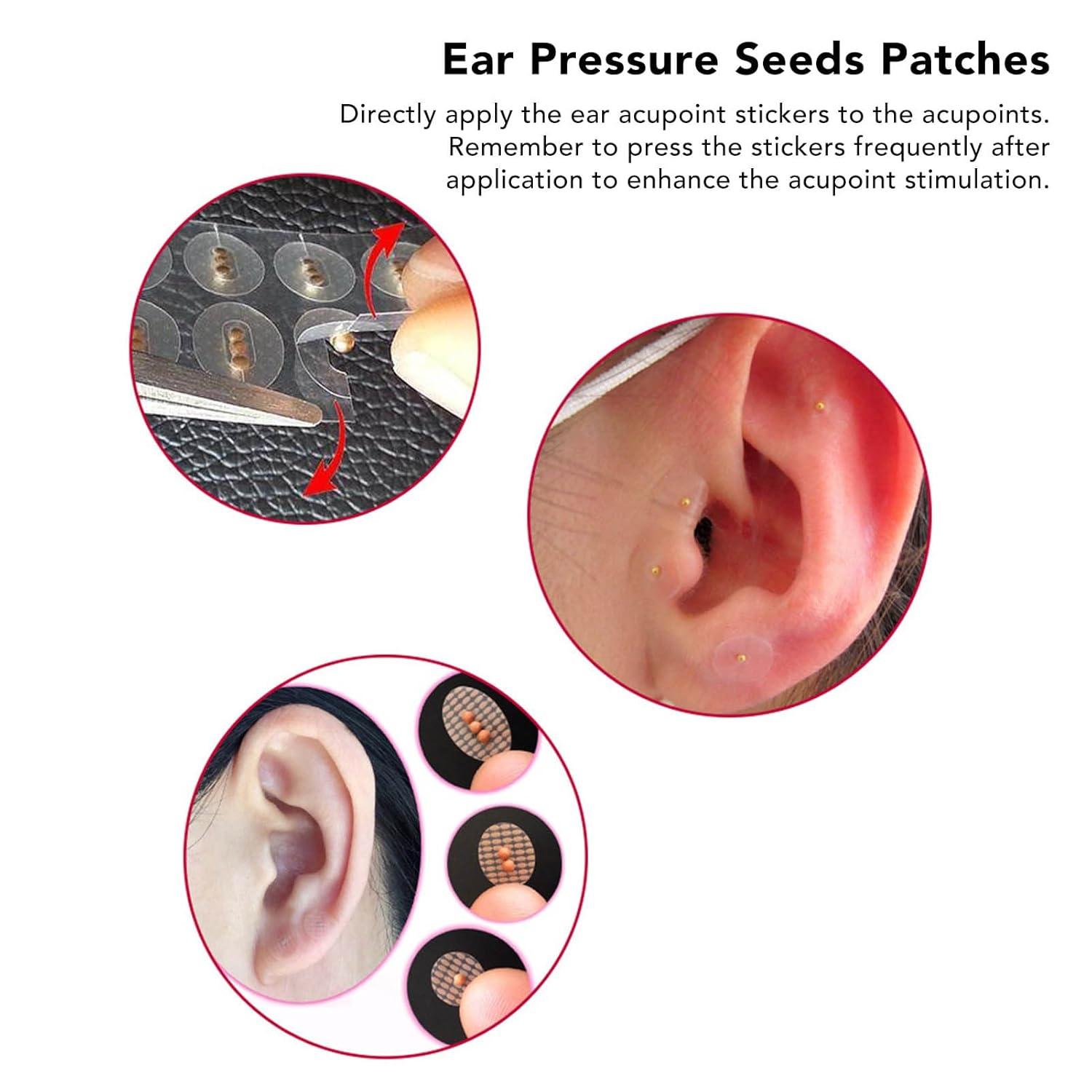 Acupressure Pearl Ear Plugs - Crystal Ear Massage Plaster for Enhanced ...