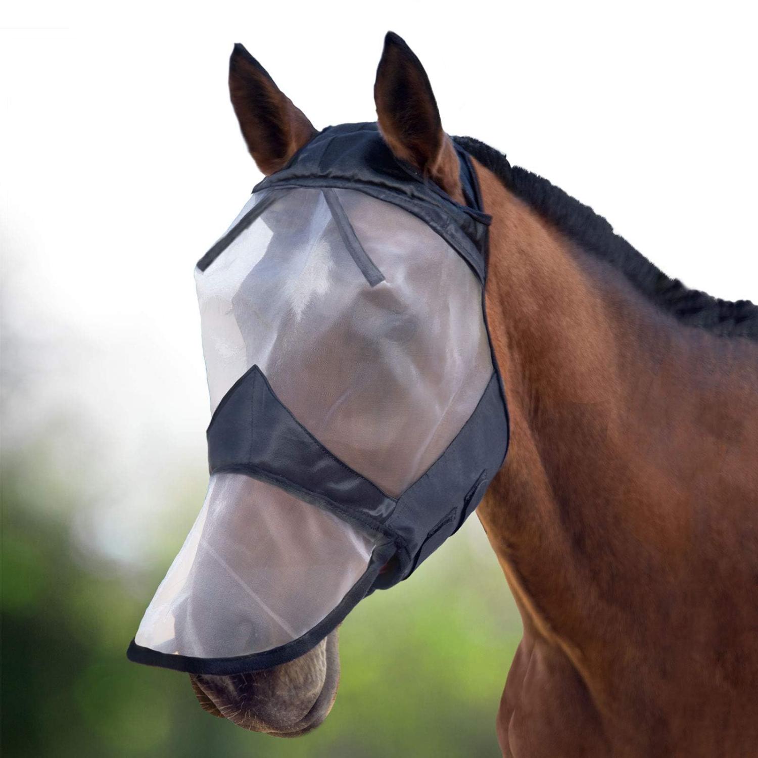 Harrison Howard Caremaster Fly Mask for Horses | Full Face No Ears ...
