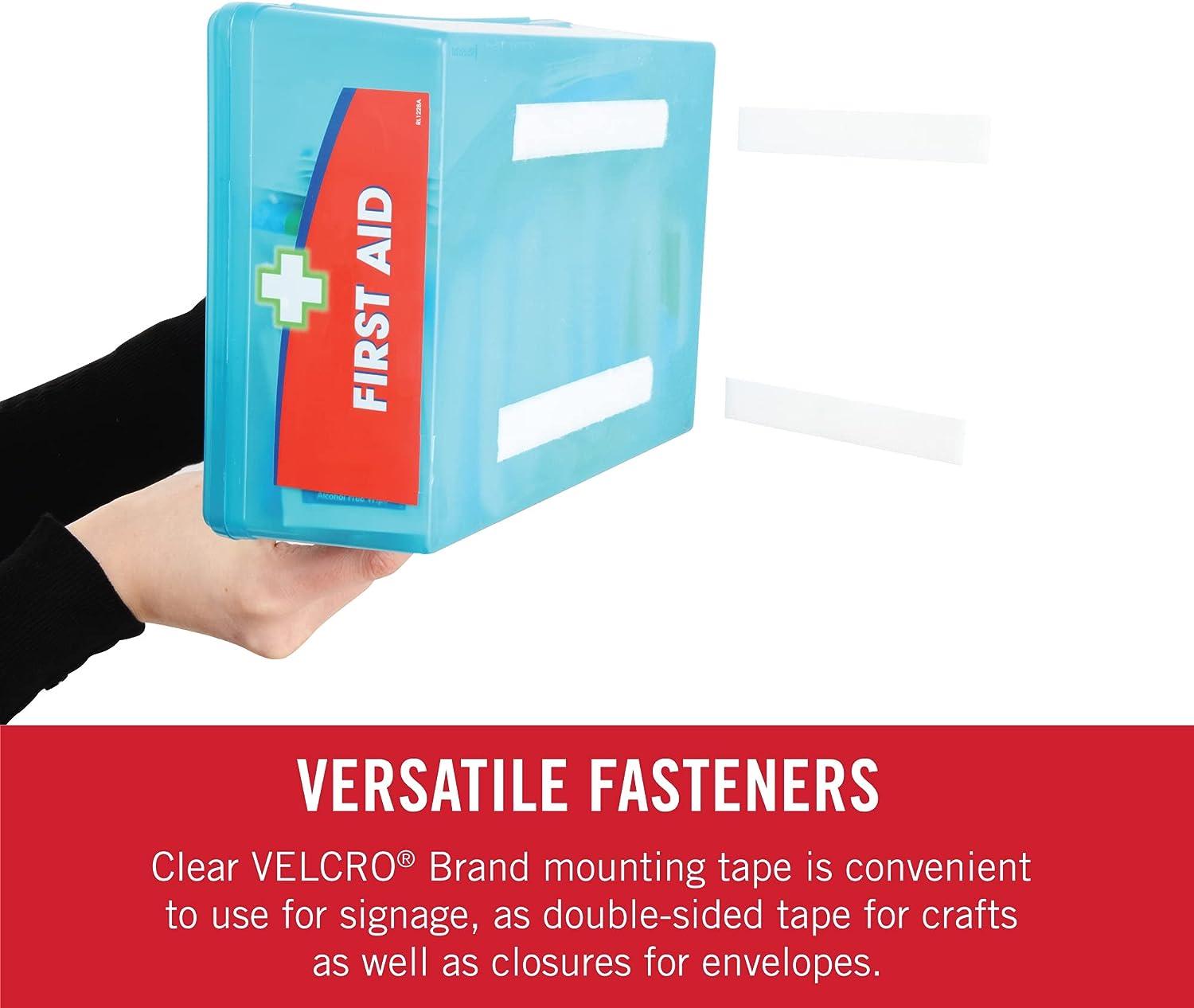 VELCRO Brand Thin Clear Tape | 15 Ft x | Cut Strips to Length | Home ...