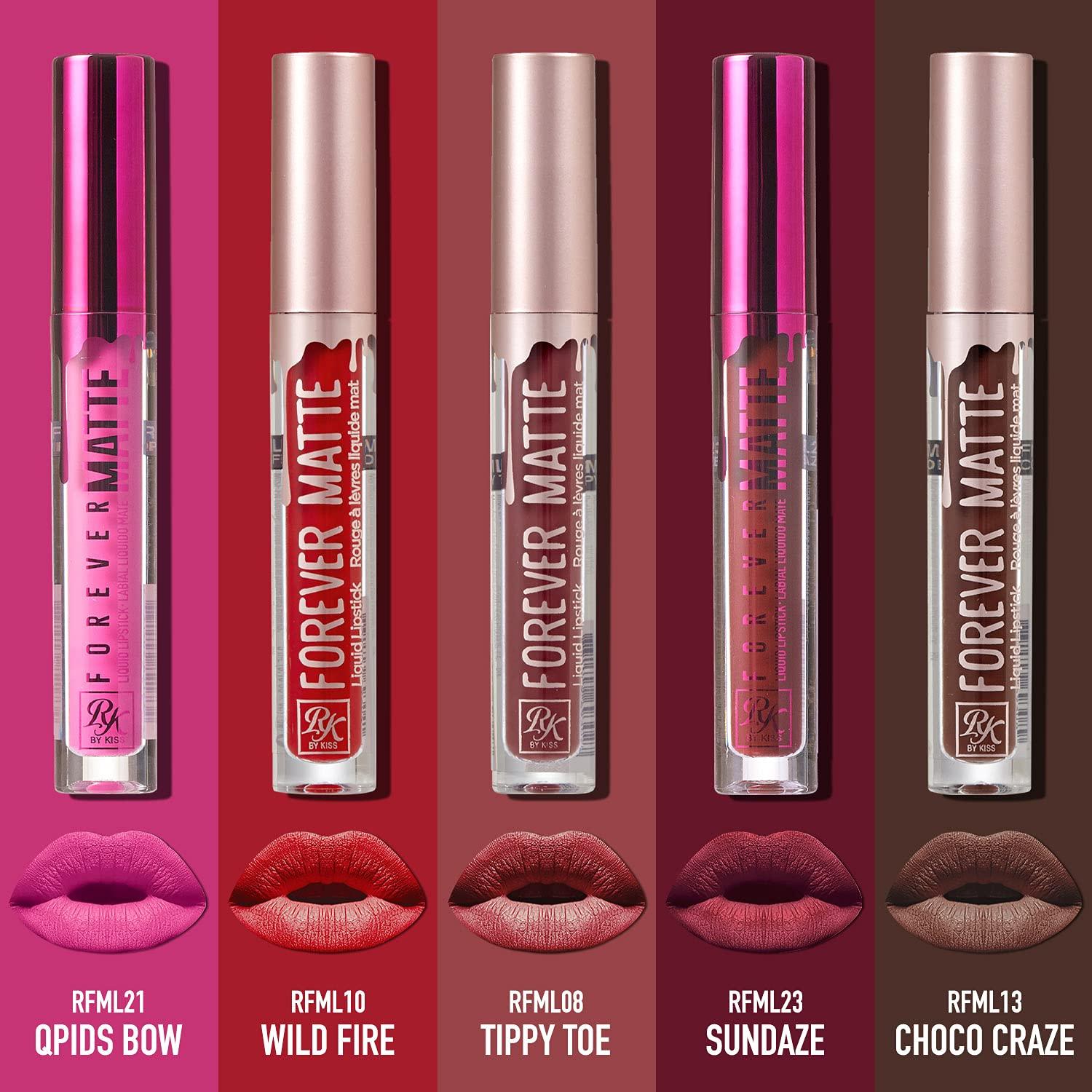 Ruby Kisses Forever Matte Liquid Lipstick 5 Pack - RFML08&10&13&21&23 ...