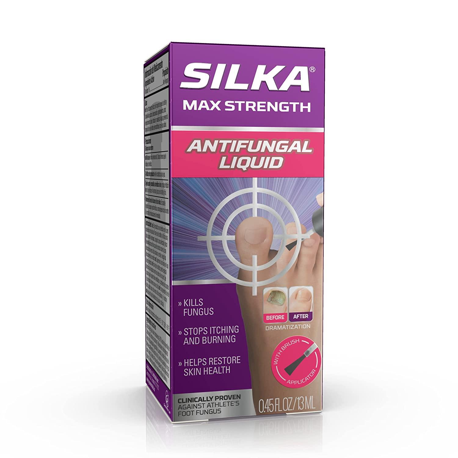 Silka Max Strength Antifungal Liquid 0.45 Fl Oz with Brush Applicator ...