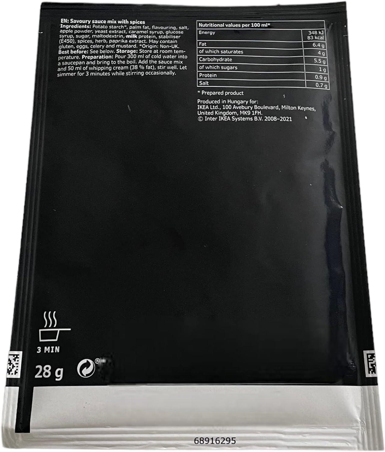 IKEA Swedish Meatball Gravy Savoury Sauce Mix 28g Powder Sachet - 2 ...