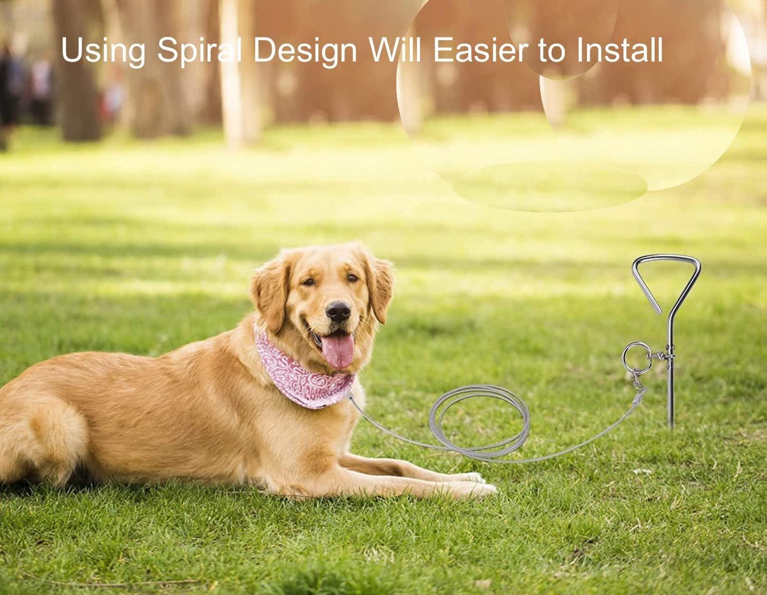 2 X 16" Heavy Duty Ground Spike Stake (41cm) Dog Chains for outside Dog ...