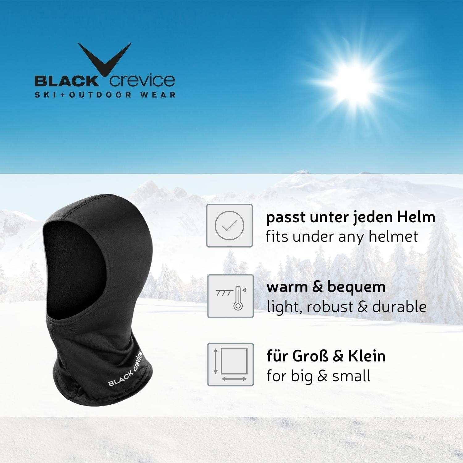 Black Crevice Storm Hood - Unisex Warm Ski Mask | 100% Polyester | Cold ...