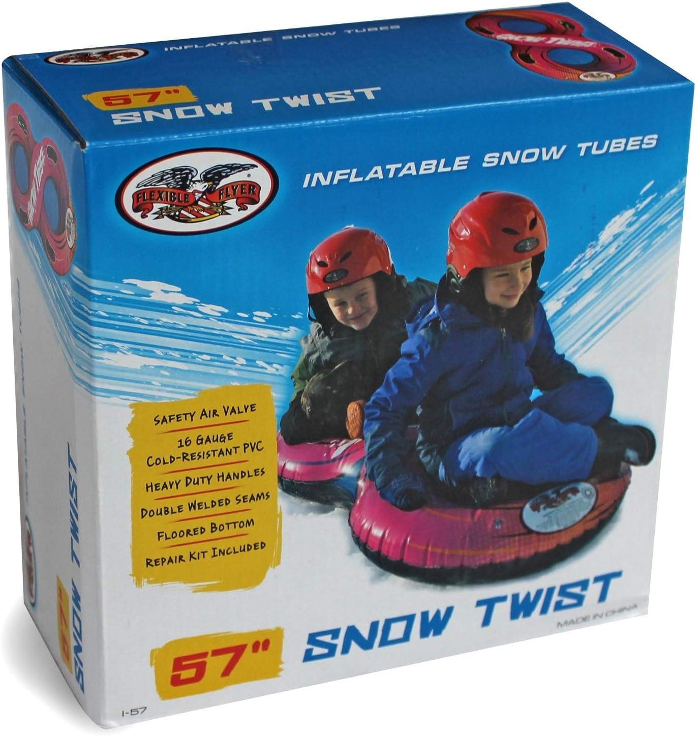 Flexible Flyer Snow Tube Sled - Round Inflatable Pool Float for Kids ...