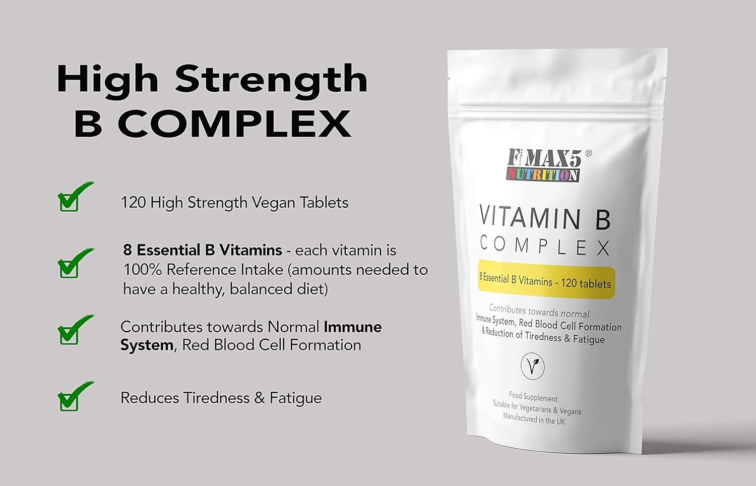 Vitamin B Complex 120 Tablets (4 Month Supply) - Contains All Eight B ...