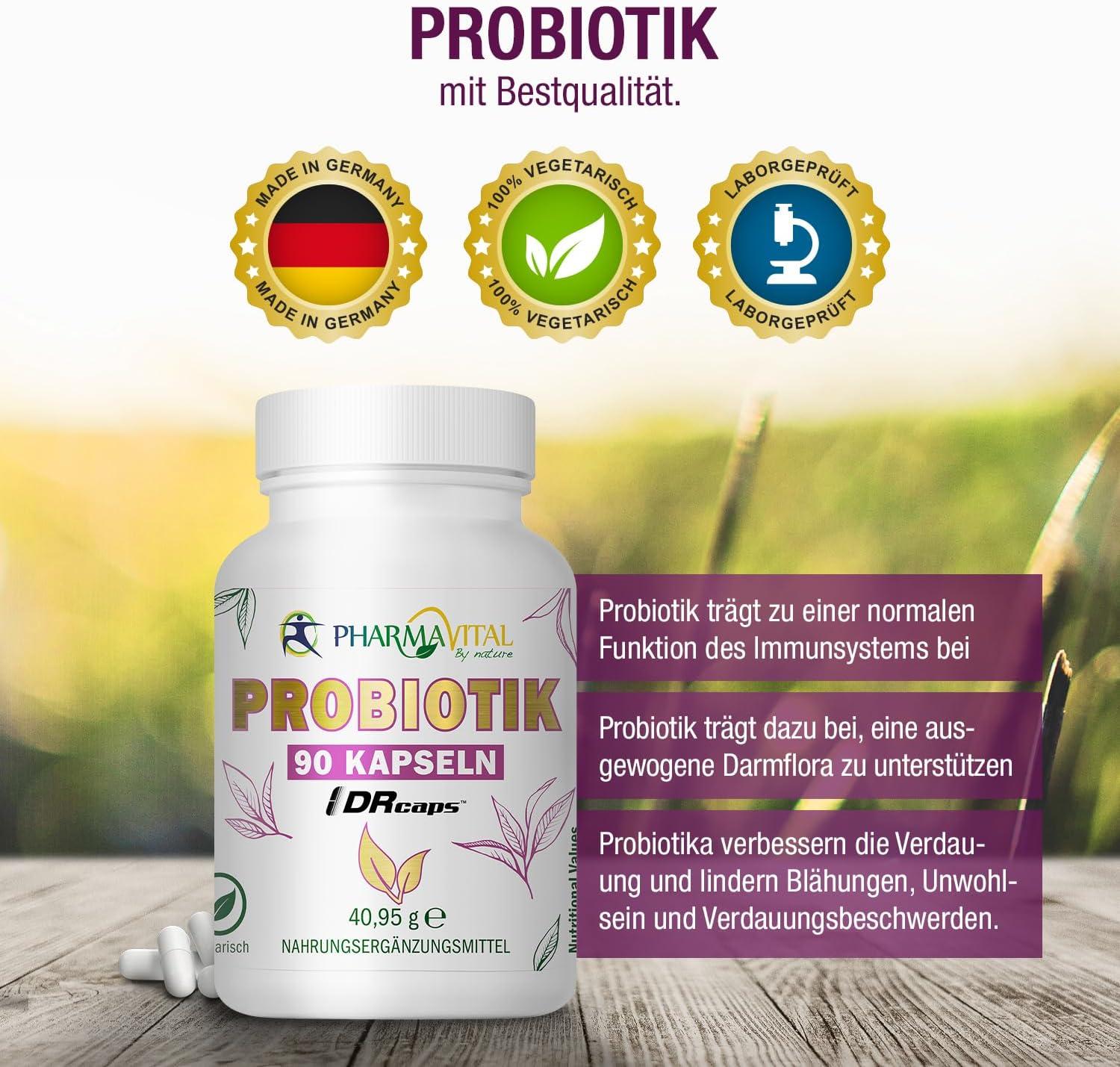 Pharmavital Probiotics - 90 Capsules for Healthy Intestinal Flora ...