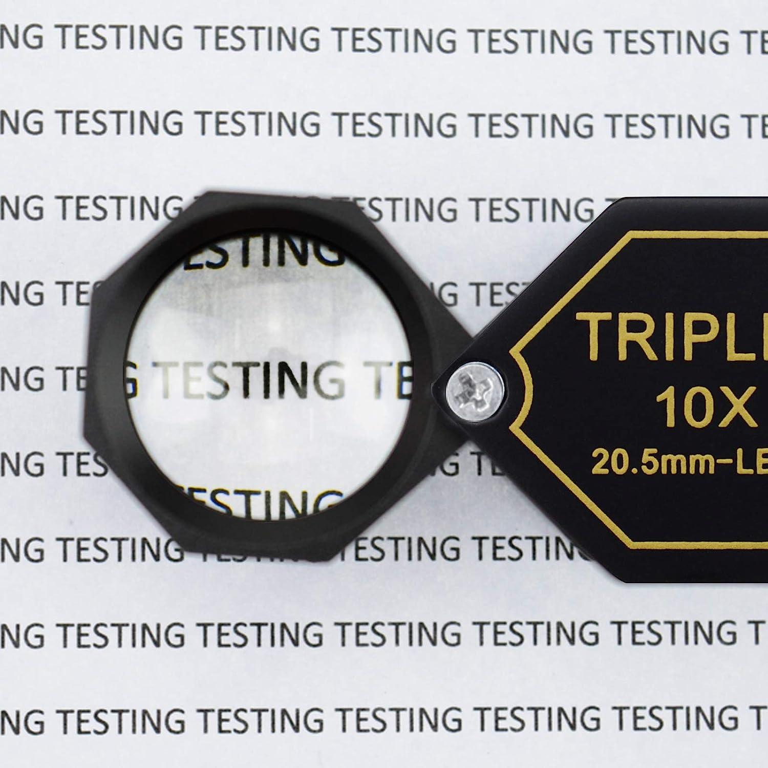 10x Magnifier Jewelry Loupe with Triplet Lens | Optical Glass Gem ...