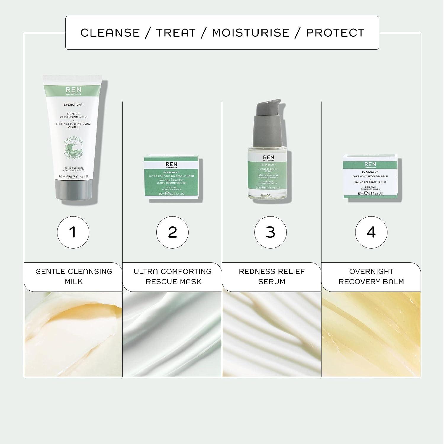 REN Clean Skincare Evercalm Overnight Recovery Balm 15ml - Hydrating ...